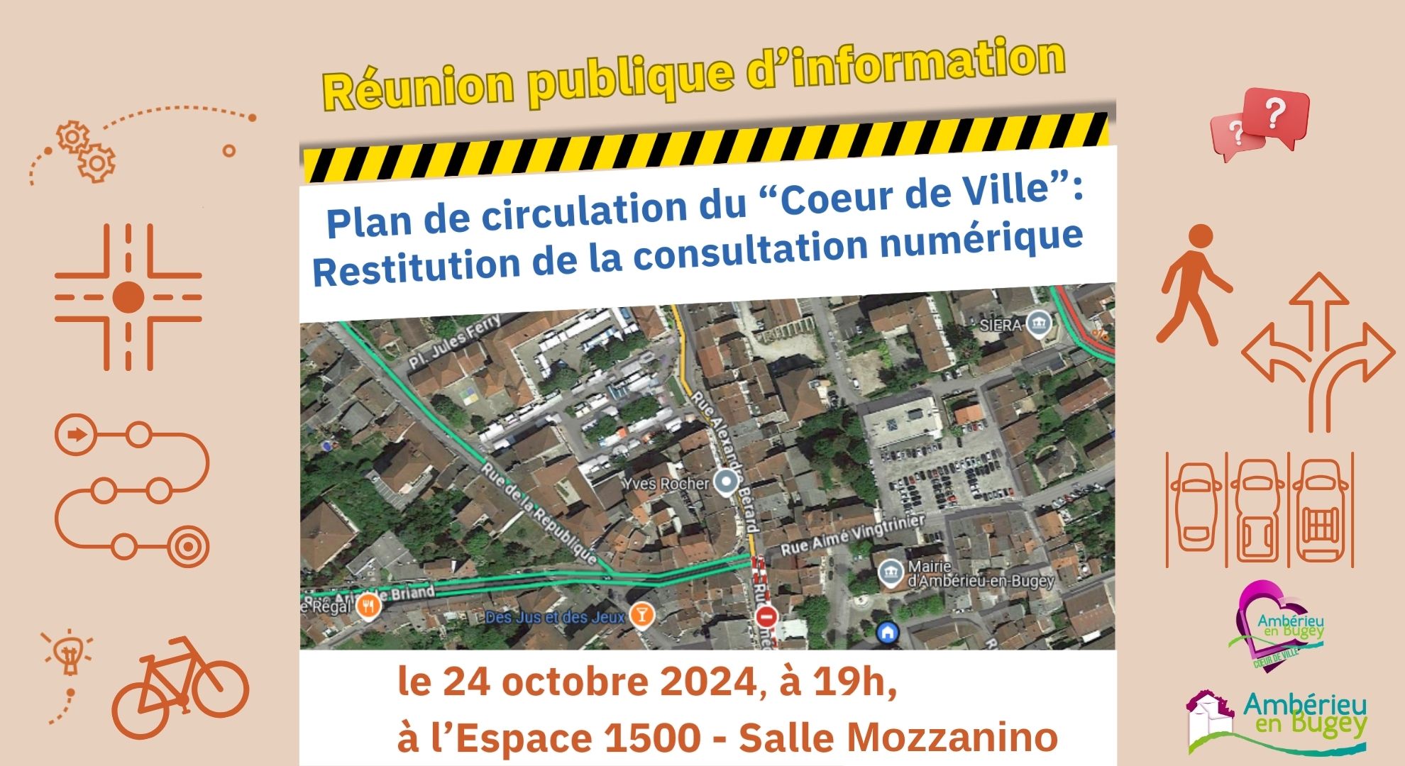 PLAN DE CIRCULATION DU "COEUR DE VILLE" - Amberieu en Bugey